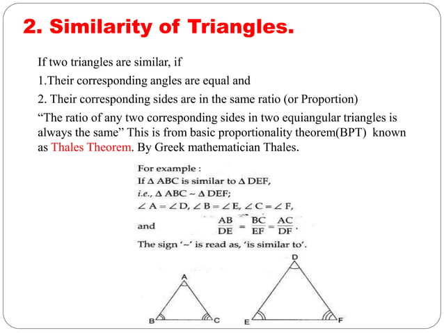 Chapter 6, triangles For Grade -10 | PPTX