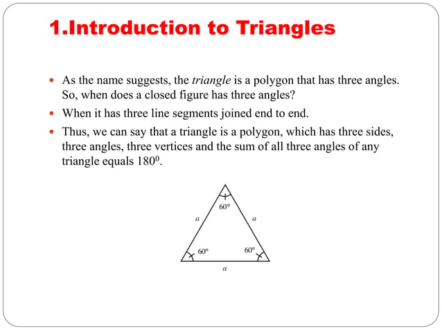 Chapter 6, triangles For Grade -10 | PPTX