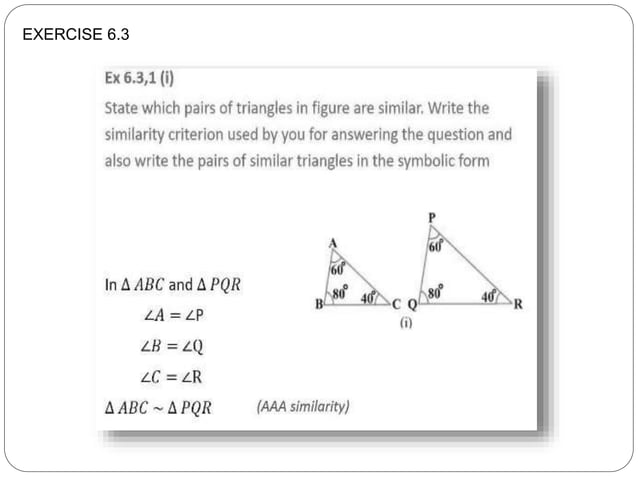 Chapter 6, triangles For Grade -10 | PPTX