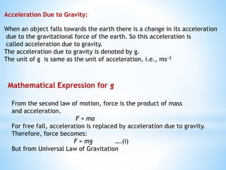 Chapter-10, Gravitation | PPTX