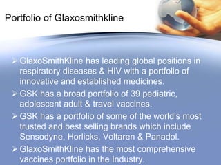 Glaxosmithkline portfolio | PPTX