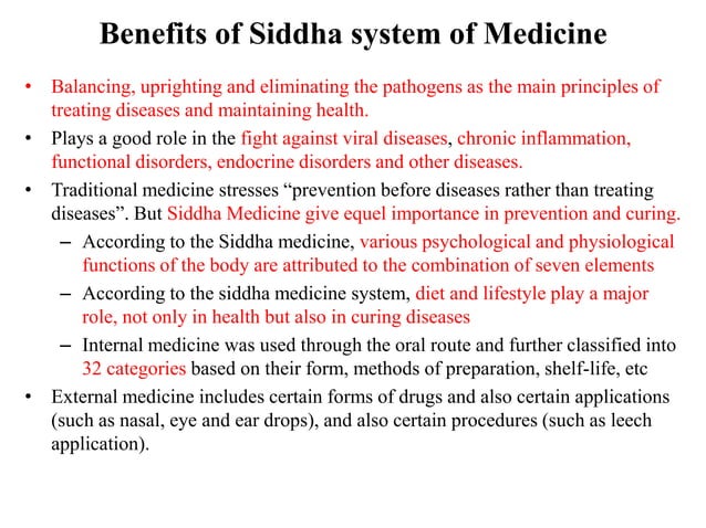 Siddha system of medicine | PPT