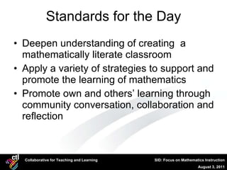 SID Day 1 Mathematics Workshop | PPT | Educational Assessment | Education