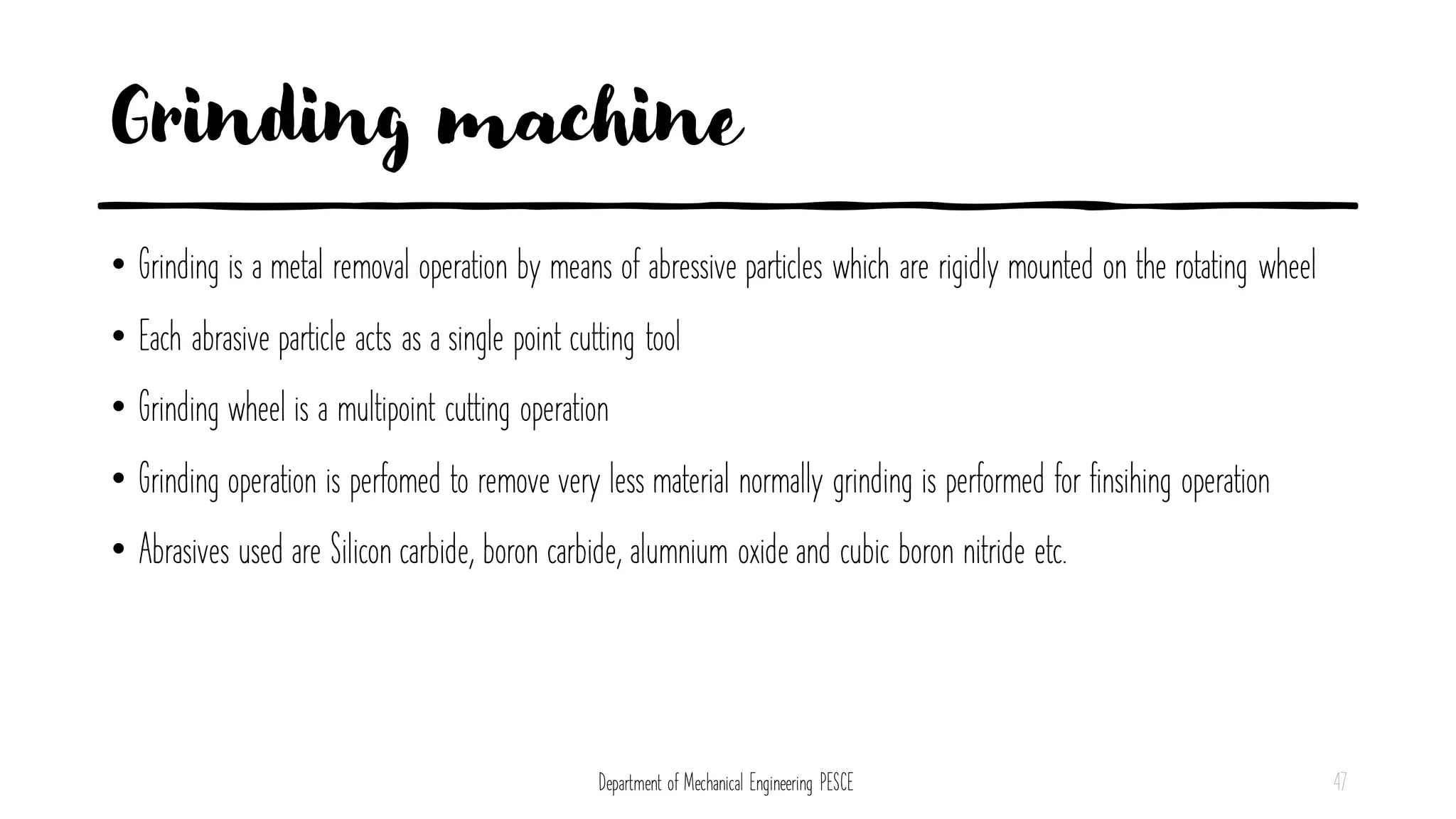 Lathe , Drilling, Milling and Grinding machine | PDF