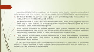 Siddha medicine origin philosophy and impact | PPTX