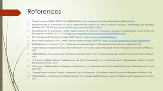 Siddha medicine origin philosophy and impact | PPTX