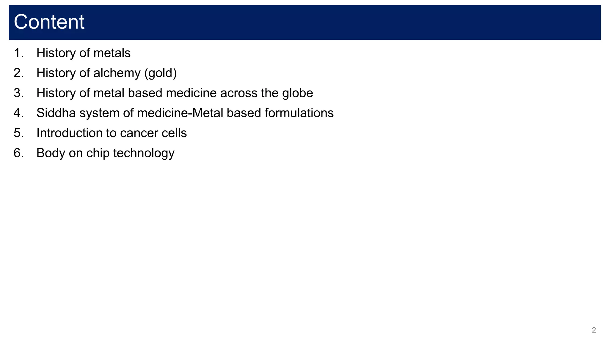 Introduction to metal medicines | PPTX