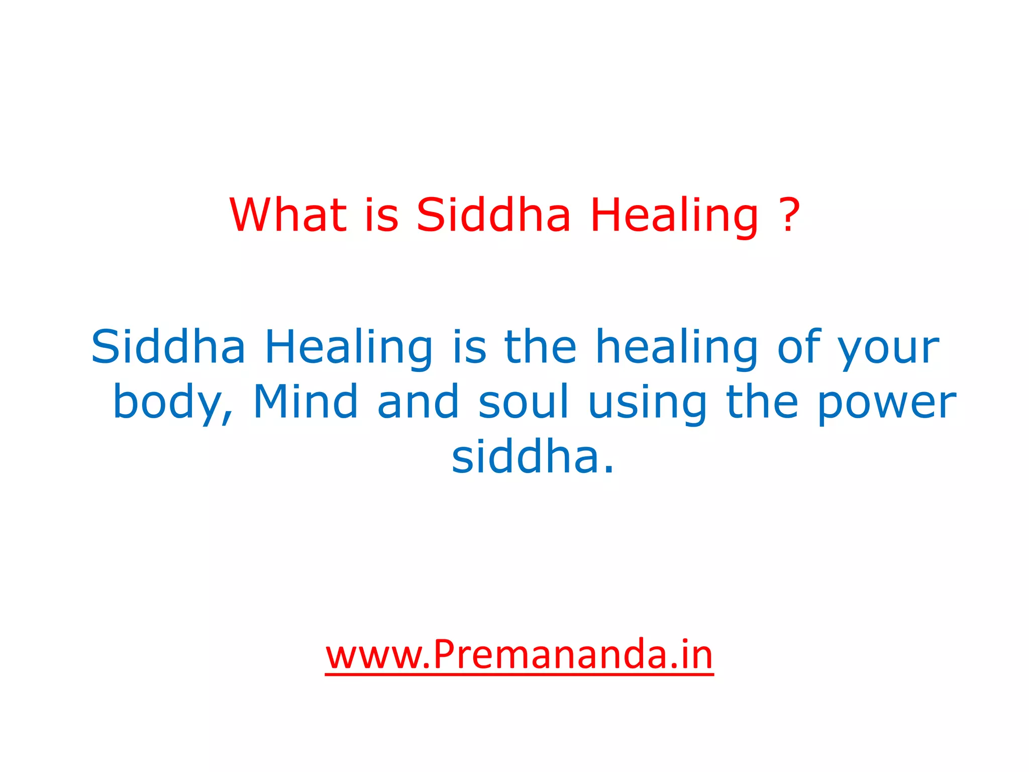 Siddha healing | PPT