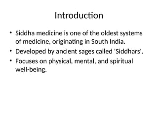 Siddha_Medicine_Presentation.pptx Herbal | PPTX