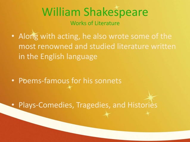 PPT on William Shakespeare | PPT