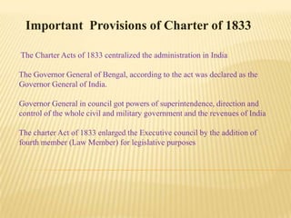 The charter Act of 1833 | PPTX