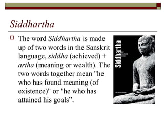 Siddhartha Context | PPT