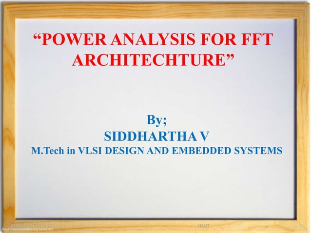 Siddhartha fft pptx | PPT