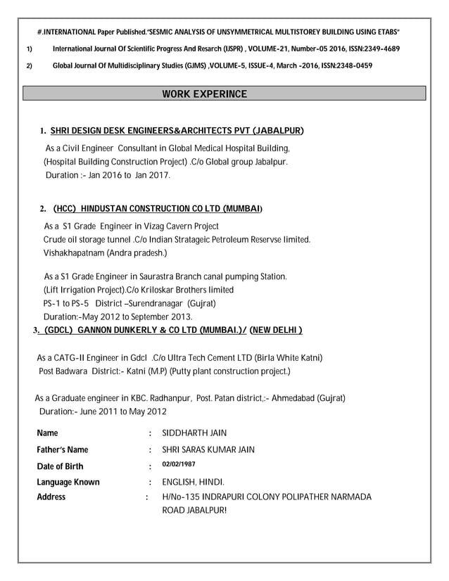 Siddharth jain new pic resume folder | PDF