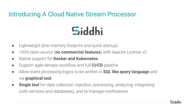 Siddhi - cloud-native stream processor | PPT