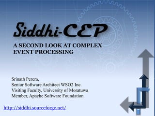 Siddhi: A Second Look at Complex Event Processing Implementations | PPT