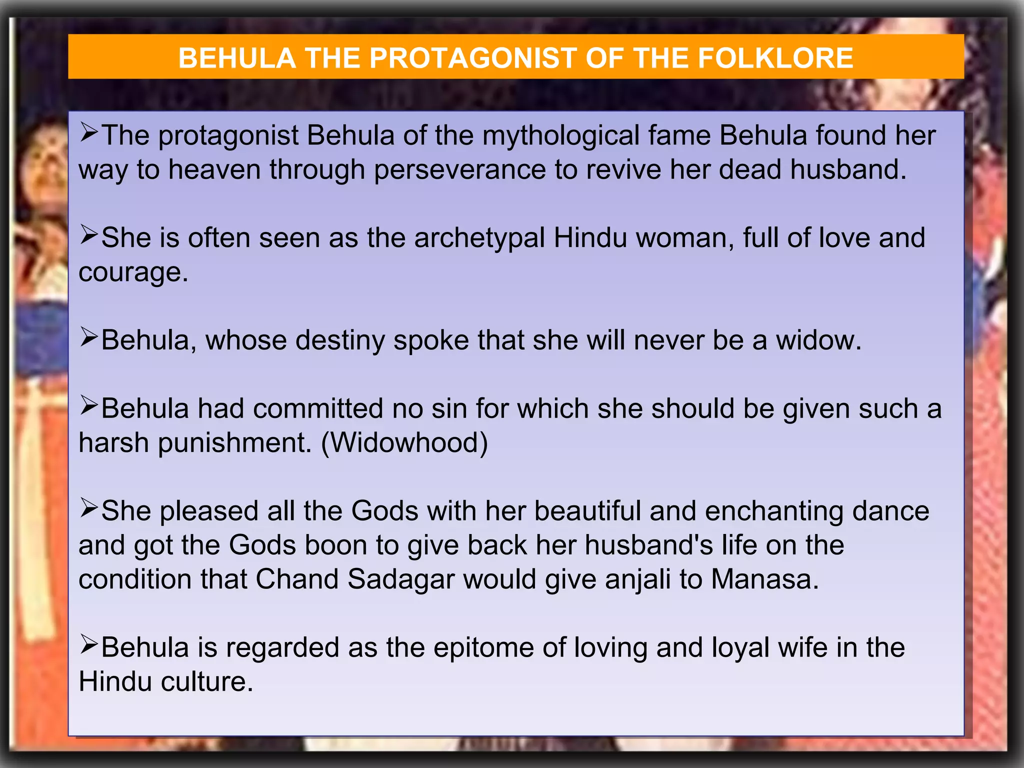 Behula_Lakhindar folklore | PPT