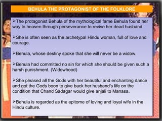 Behula_Lakhindar folklore | PPT