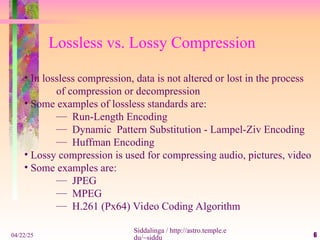 Video compression standard and multimedia concepts | PPT