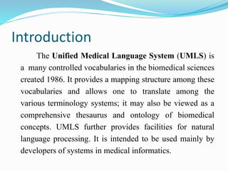 Information Retrieval UMLS | PPT