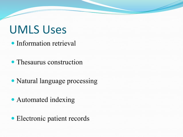 Information Retrieval UMLS | PPT