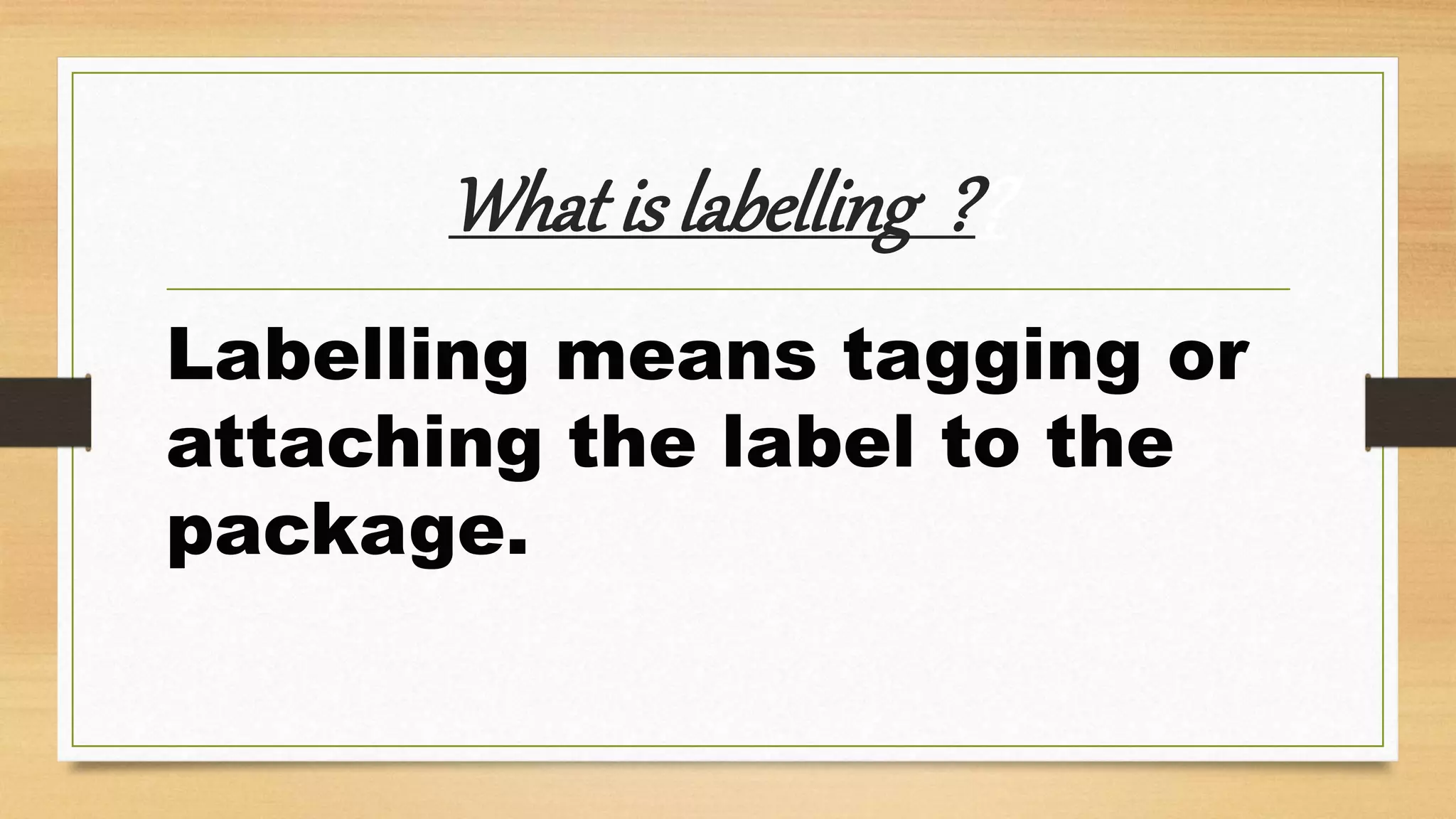 labelling | PPTX