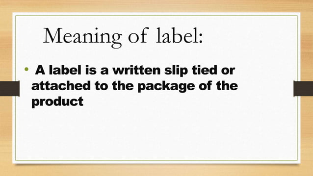 labelling | PPTX | Business | Business and Finance