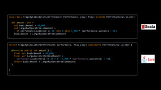 Side by Side - Scala and Java Adaptations of Martin Fowler’s Javascript ...