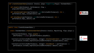 Side by Side - Scala and Java Adaptations of Martin Fowler’s Javascript Refactoring Example | PPT