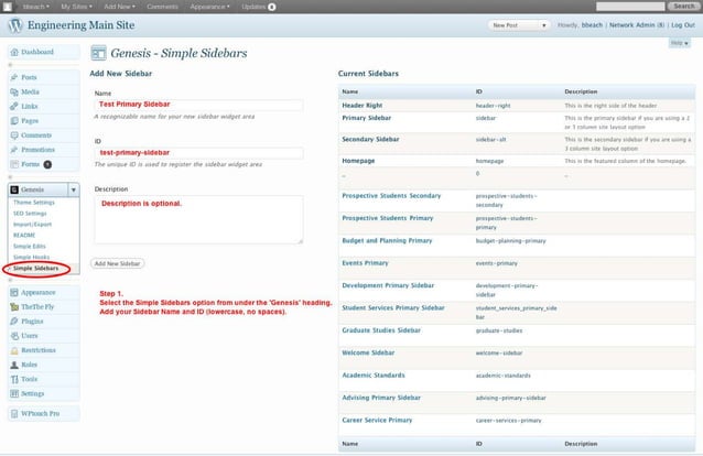 Custom Sidebars tutorial | PDF
