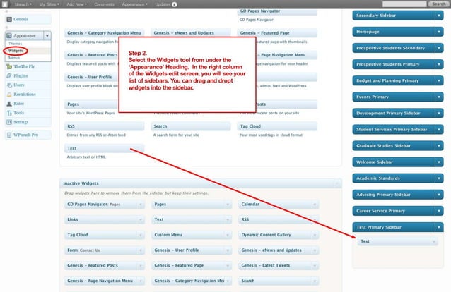 Custom Sidebars tutorial | PDF