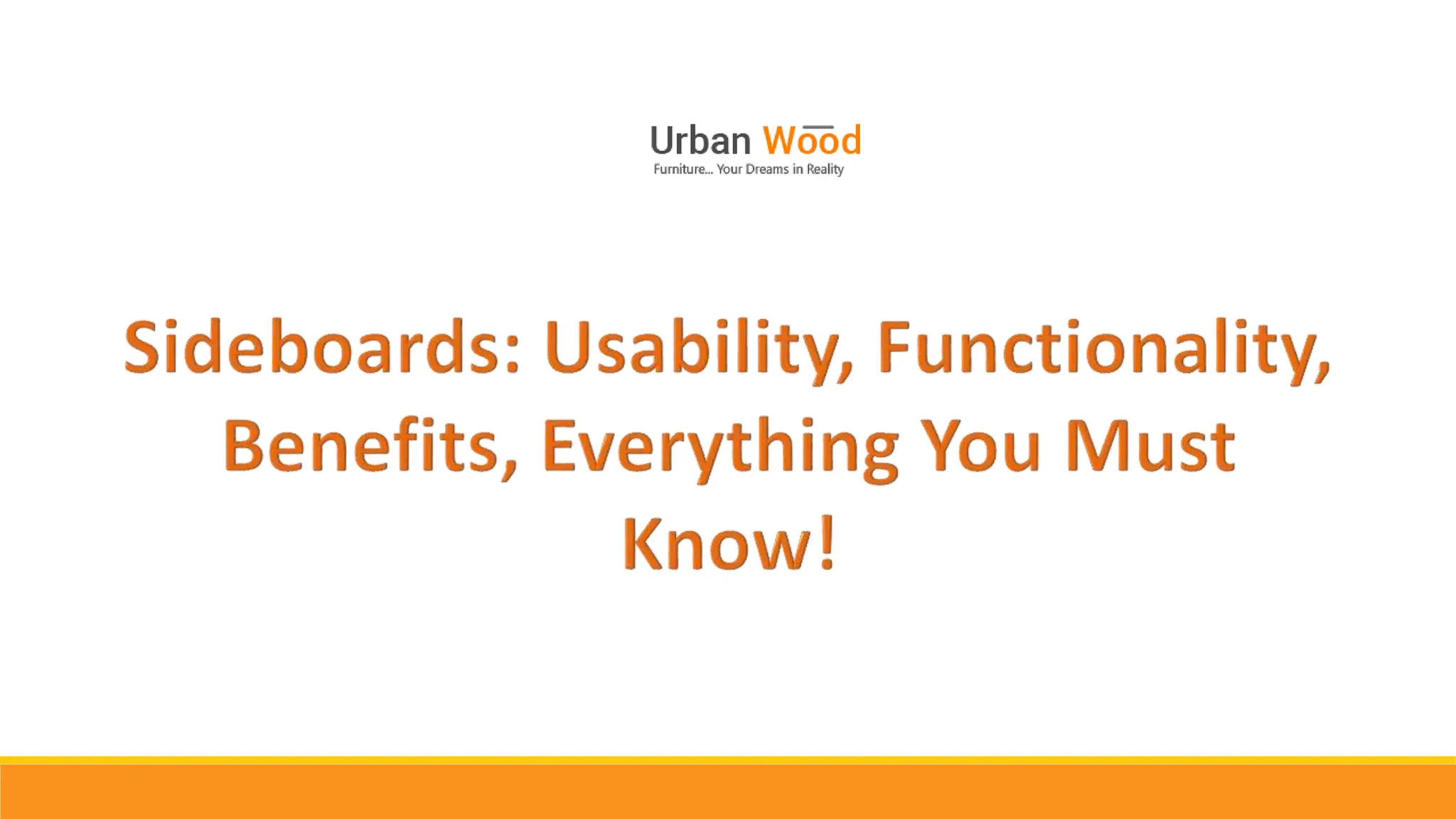 Sideboards- Usability, Functionality, Benefits, Everything You Must ...
