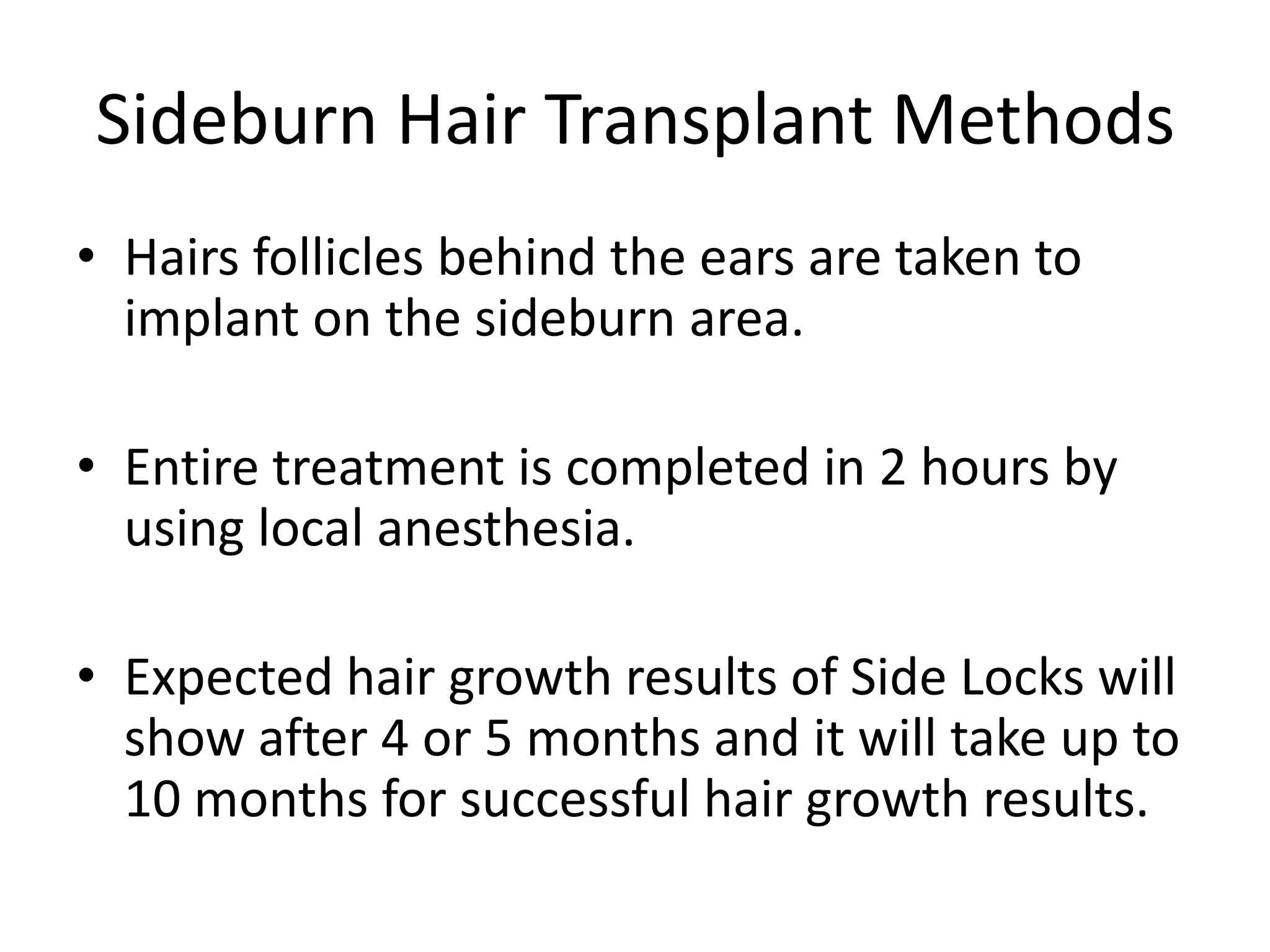 Sideburn Hair Transplant | PPTX