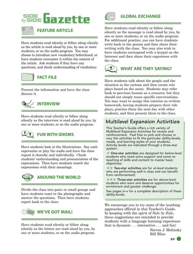 Side by Side Level 3 TEACHER'S GUIDE.pdf | Homework and Study | Education