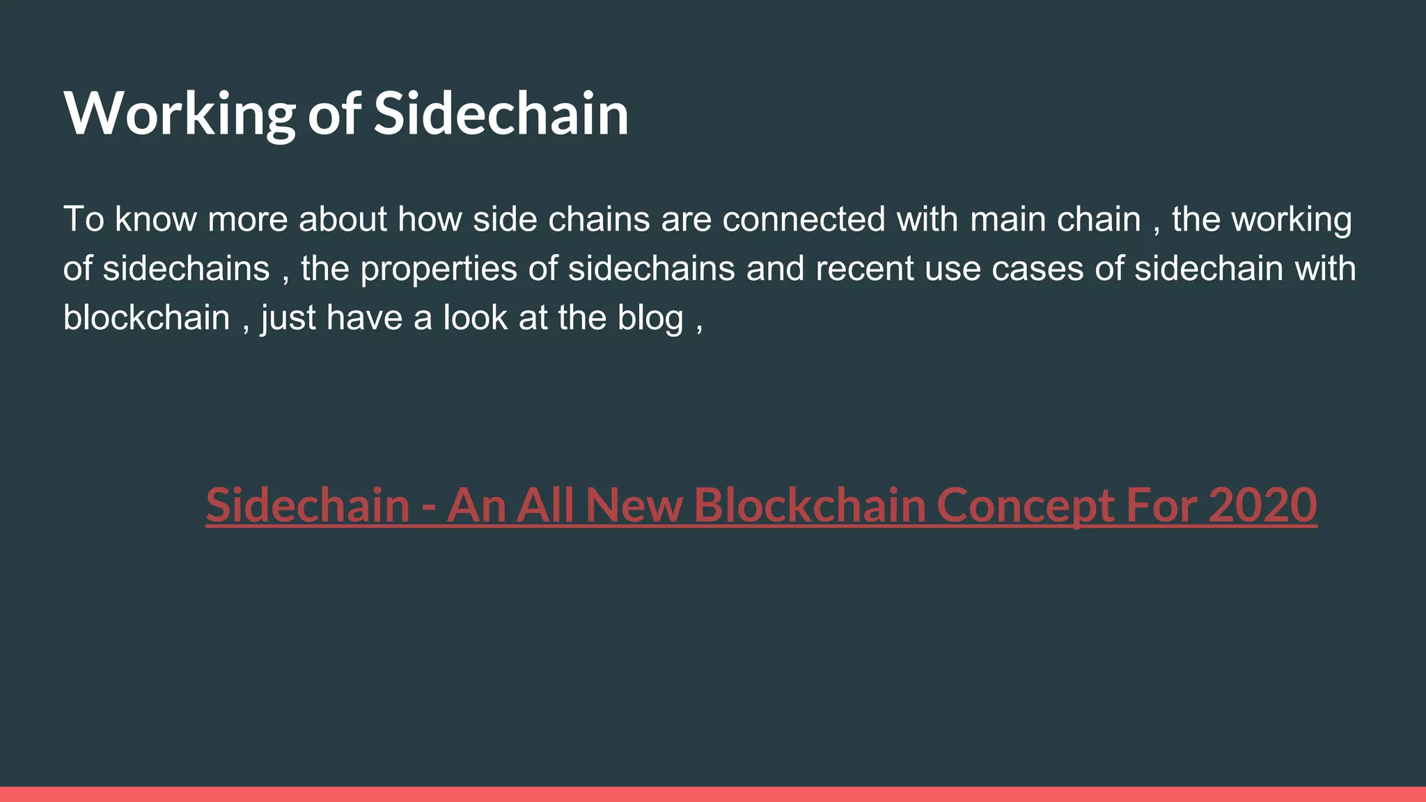 Sidechain in blockchain | PPTX