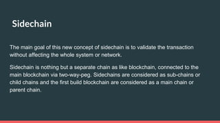 Sidechain in blockchain | PPTX