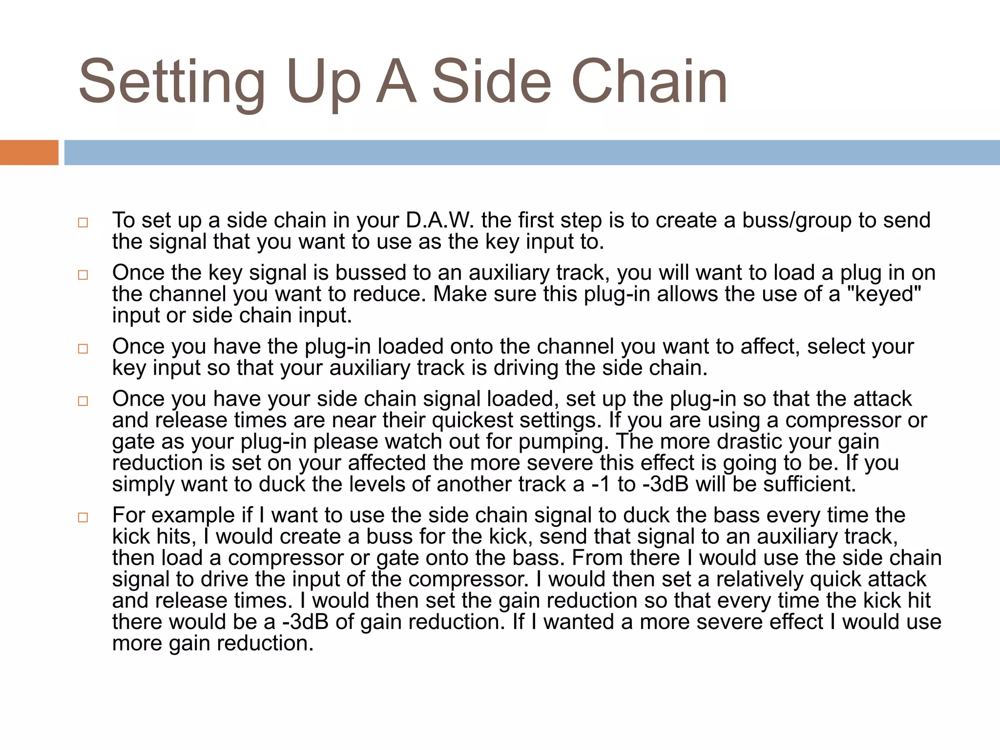 Side chaining | PPTX