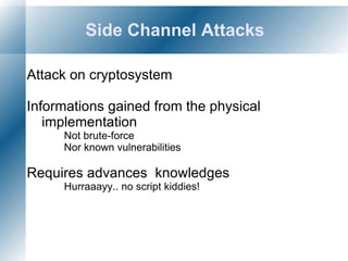 Side channel attacks | ODP