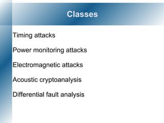 Side channel attacks | ODP