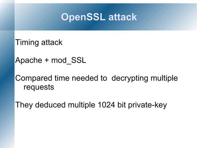 Side channel attacks | ODP