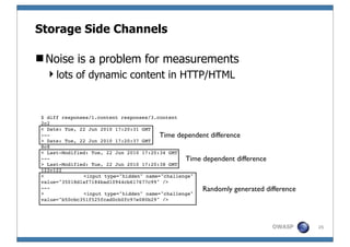 OWASP Germany 2010 - Side Channel Vulnerabilities on the Web ...