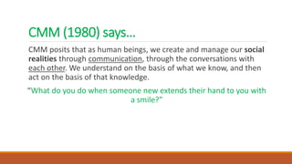 SIDE Model and Coordinated Management of Meaning | PPT