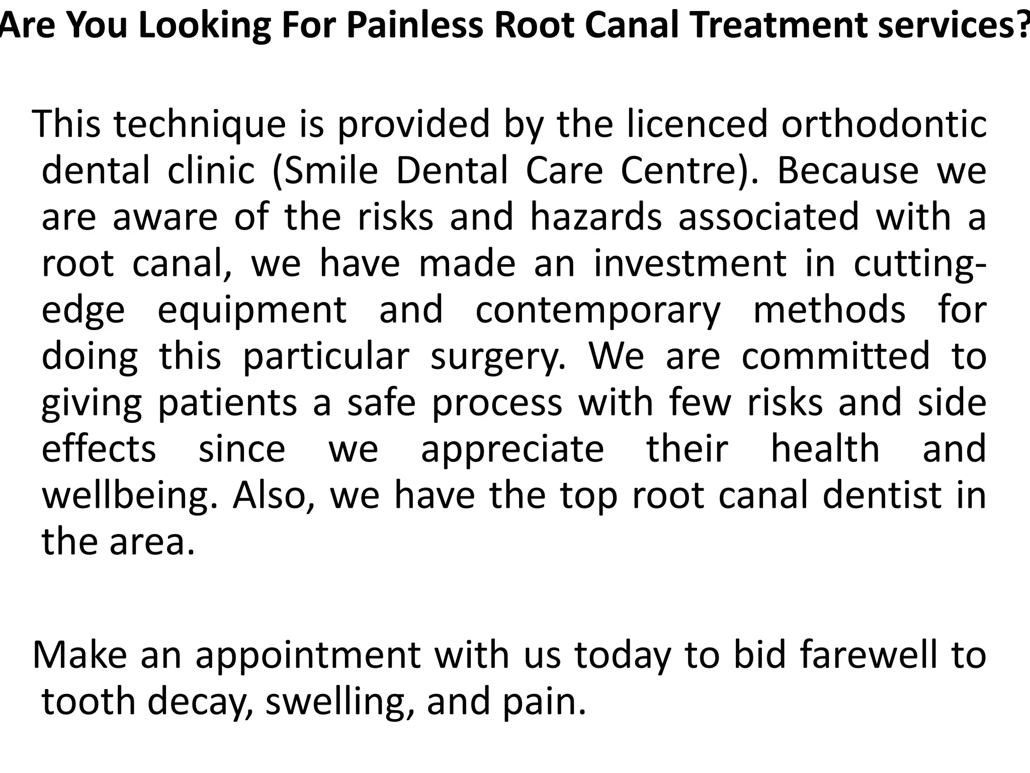 What Are The Side Effect And Dangers of Root Canal Treatment? | PPTX