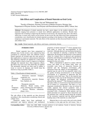 Side effects and_complications_of_dental_materials | PDF