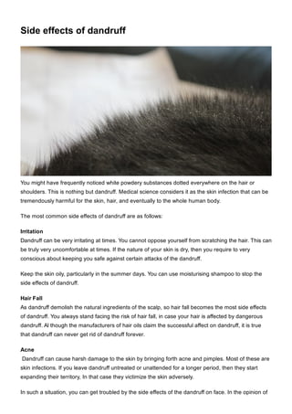 Side effects of dandruff | PDF