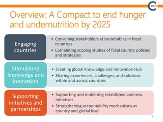 Accelerating the end of hunger and undernutrition | PPT