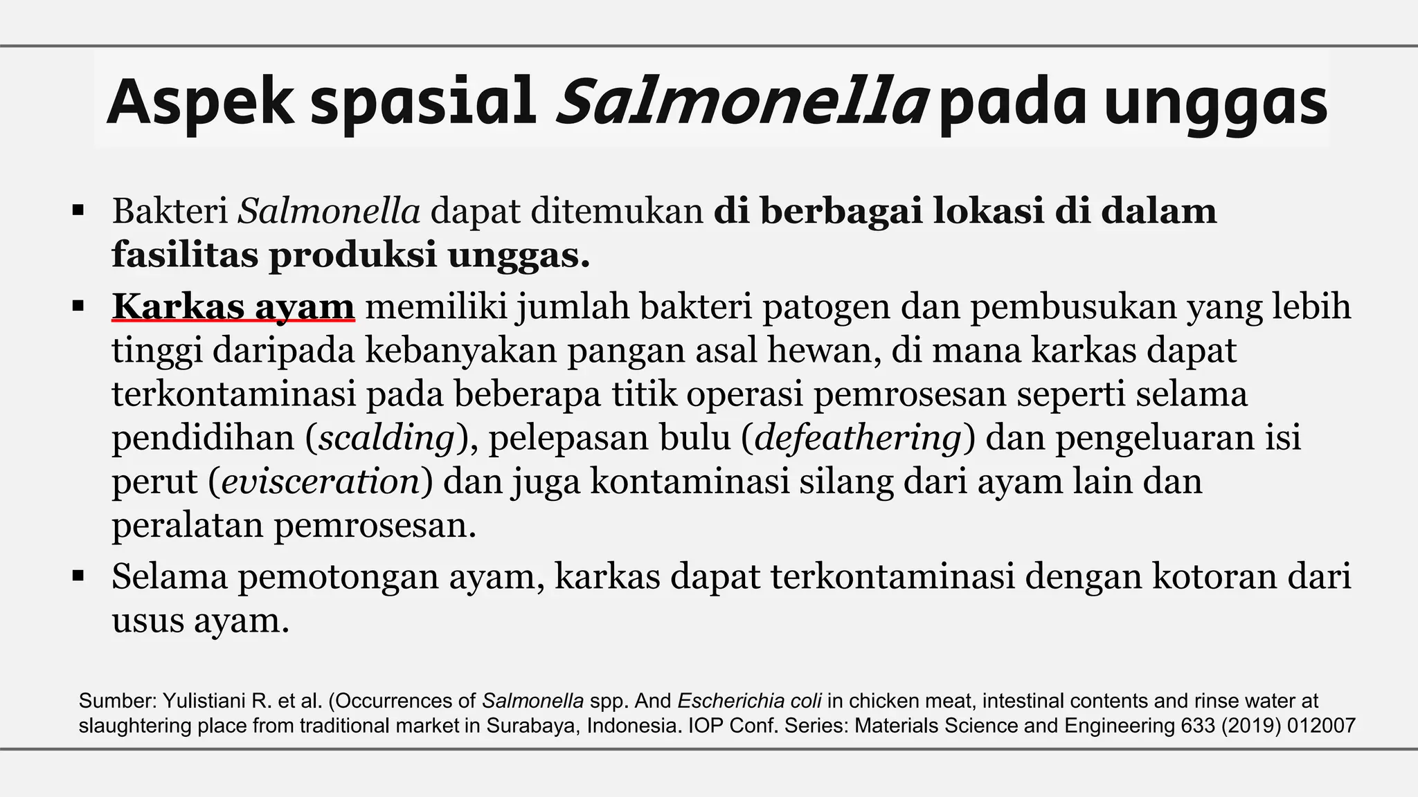 Pendekatan Epidemiologi dan One Health Dalam Pengendalian Salmonella ...