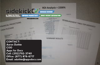 Web application for clinicians - SidekickCV | PPT