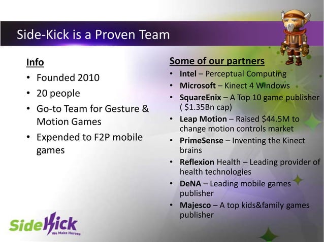 Sidekick main games | PPT
