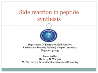 Side reaction in peptide synthesis | PPTX